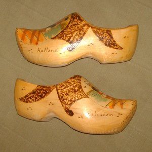 Simson | Art | Pair Of Simson Wooden Carved Holland Clogs Shoes | Poshmark